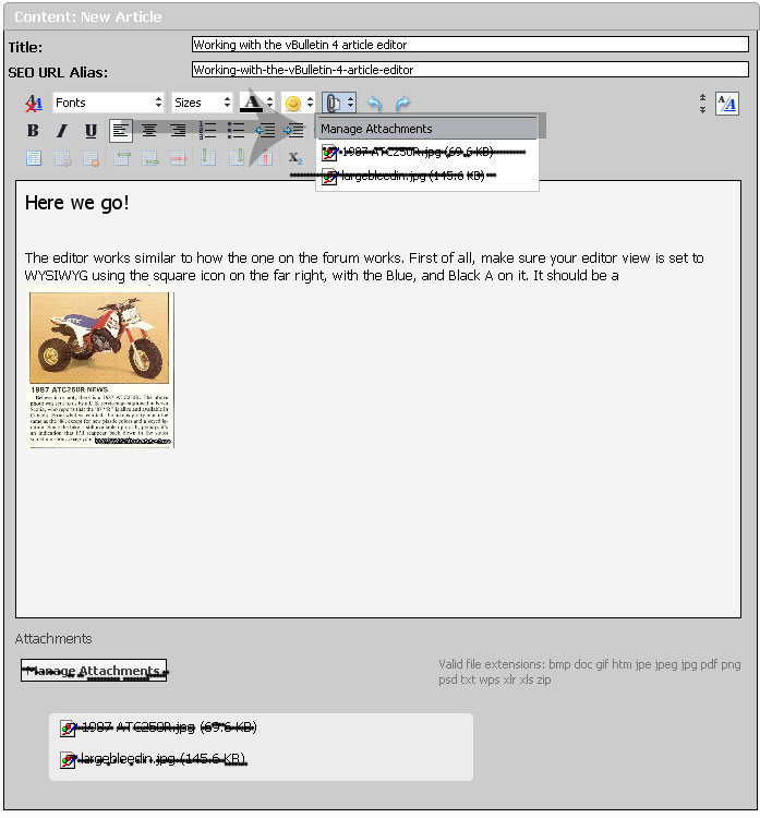 3wheeler World How To Use The 3ww Article Editing System